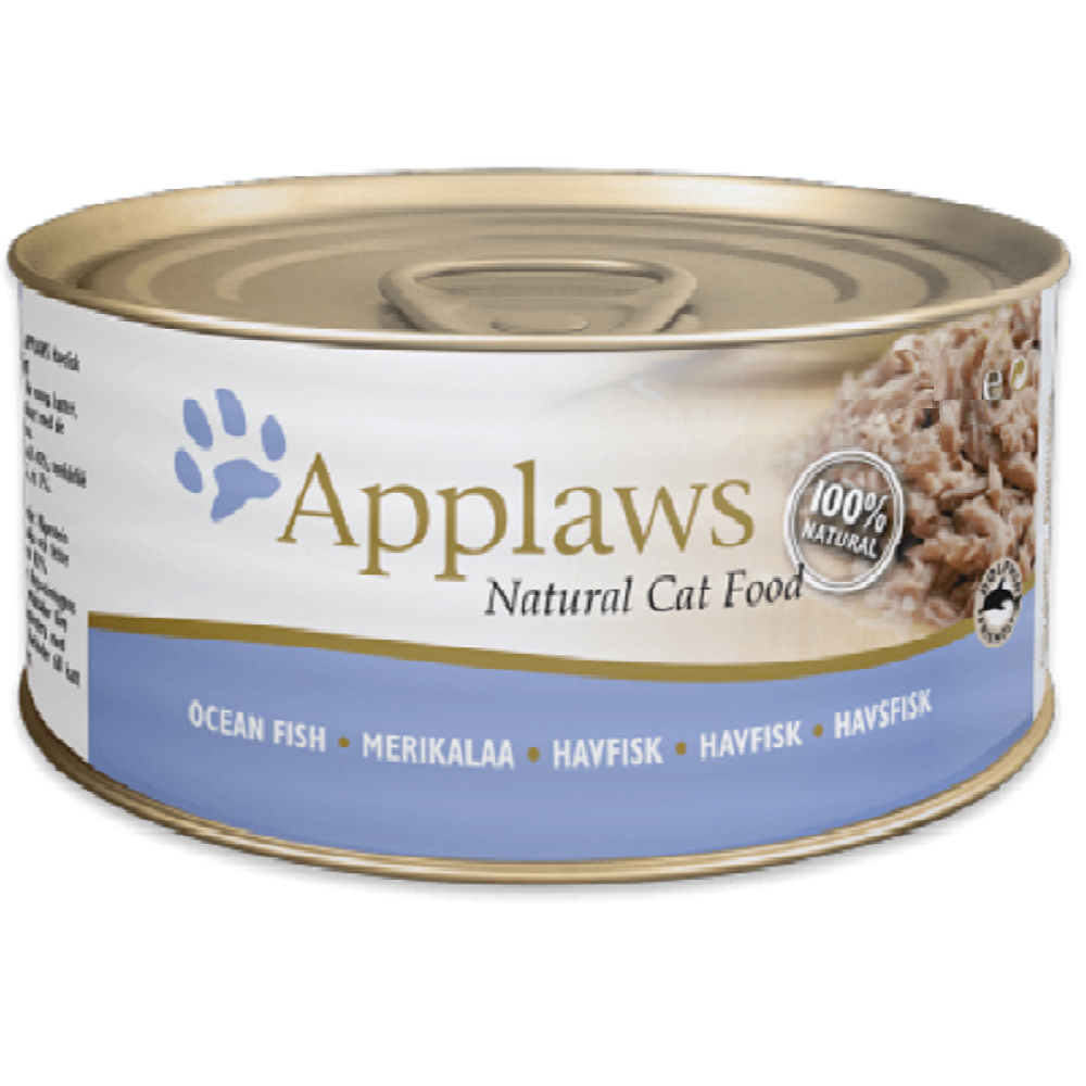 APPLAWS OCEAN FISH CAT FOOD - 24x (70g / 156g) - Adult Wet Pet Feed bp ...