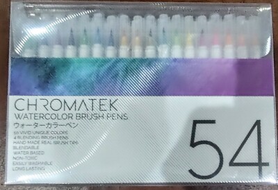 Chromatek watercolor brush pens set of 54. | eBay