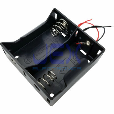 Twin/2X/Two D DIY Battery Holder Case Box Base 3V Volt PCB Mount With ...