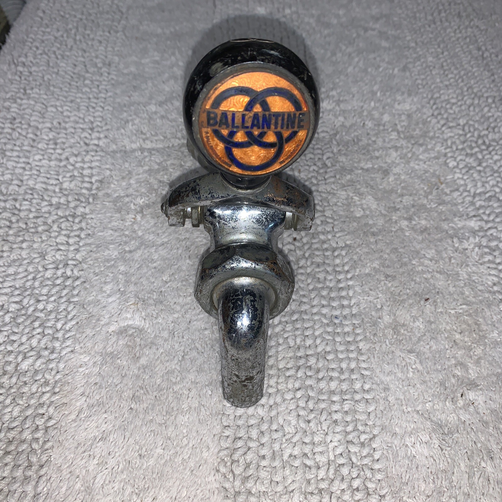 BALLANTINE BEER BALL TAP KNOB NEWARK, N. J. & Beer Valve Central Brass ...