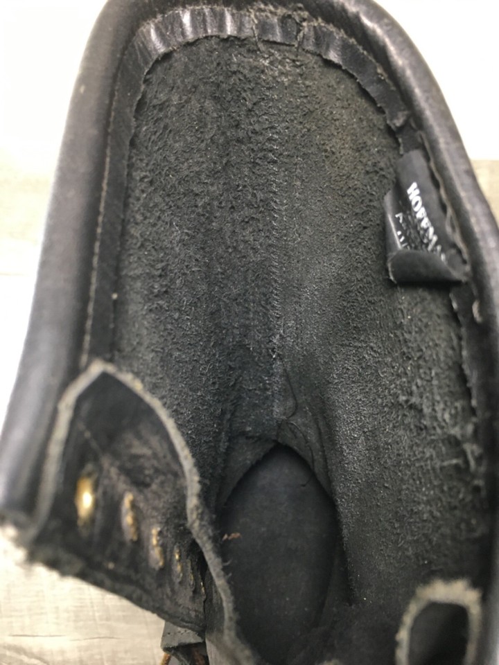 10” Hoffman Steel Toe Vibram Lineman Black Leather Logger Men’s Boots ...