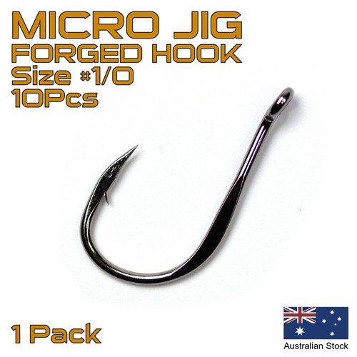 1 Pack - 10pcs Size 1/0 Chinu Jig Assist Hook, Micro Jigging, Snapper ...