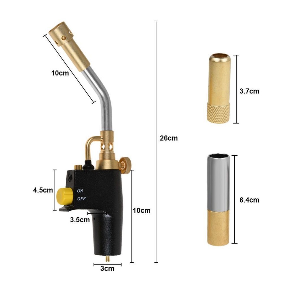 Propane Torch Head Trigger Start Mapp/Map Gas Welding Torch Push Button ...