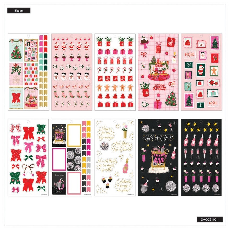 Happy Planner Big 30 Sheet Sticker Value Pack-Winter Charm Classic ...