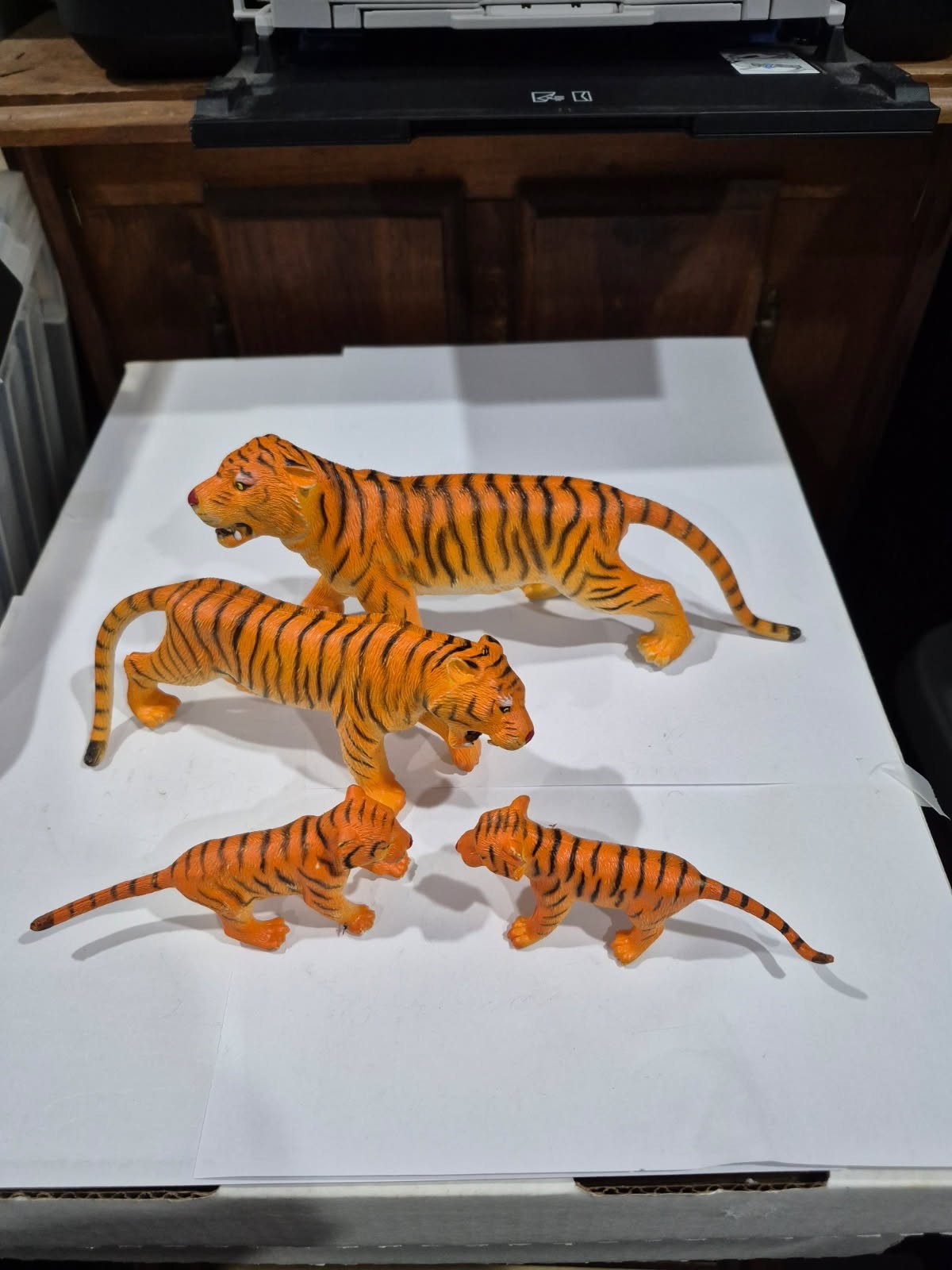 Lot Of 4 Vintage Tiger Family AAA Toy Models Heavy Rubber Figures B2 | eBay