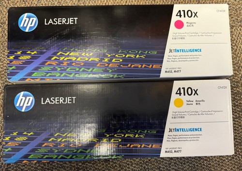HP 410X CF412X CF413X SET OF 2 MAGENTA/YELLOW HIGH CAPACITY M452 ...
