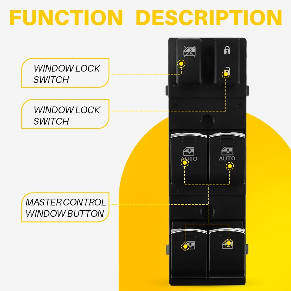 Front LEFT Door Power Window Main Switch For 2017-2018 Subaru Forester ...