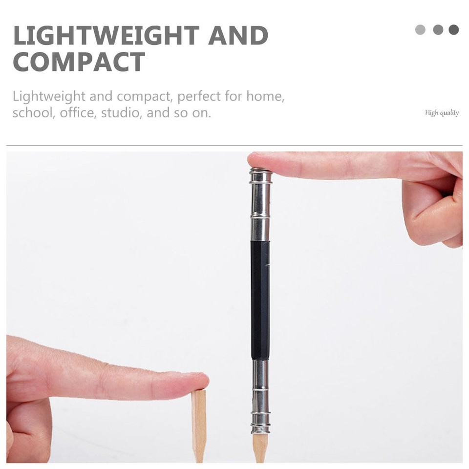 12pcs Pencil Extenders Stainless Steel Pencil Holders Pencil Extension ...