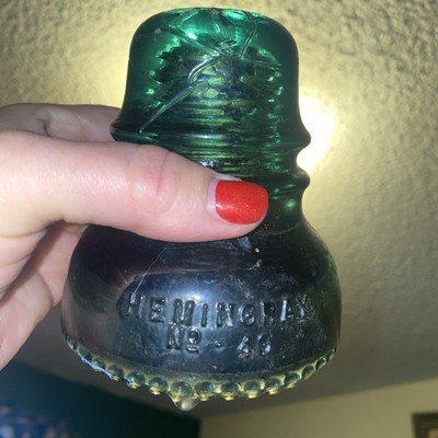 VTG Hemingray No 40 DEEP GREEN Glass Insulator | eBay