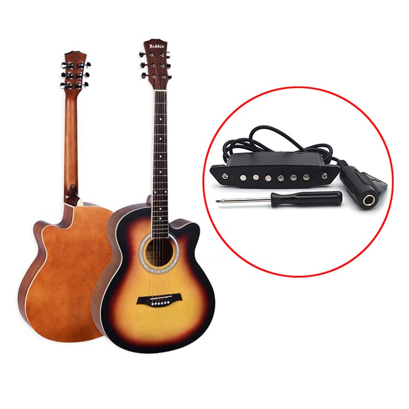 Acoustic Guitar Soundhole Magnetic Pickup Humbucker Passive With Power ...
