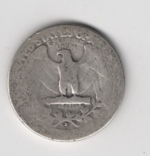 1937 D DENVER MINT 25¢ QUARTER 90% SILVER 25 CENTS UNITED STATES OF ...