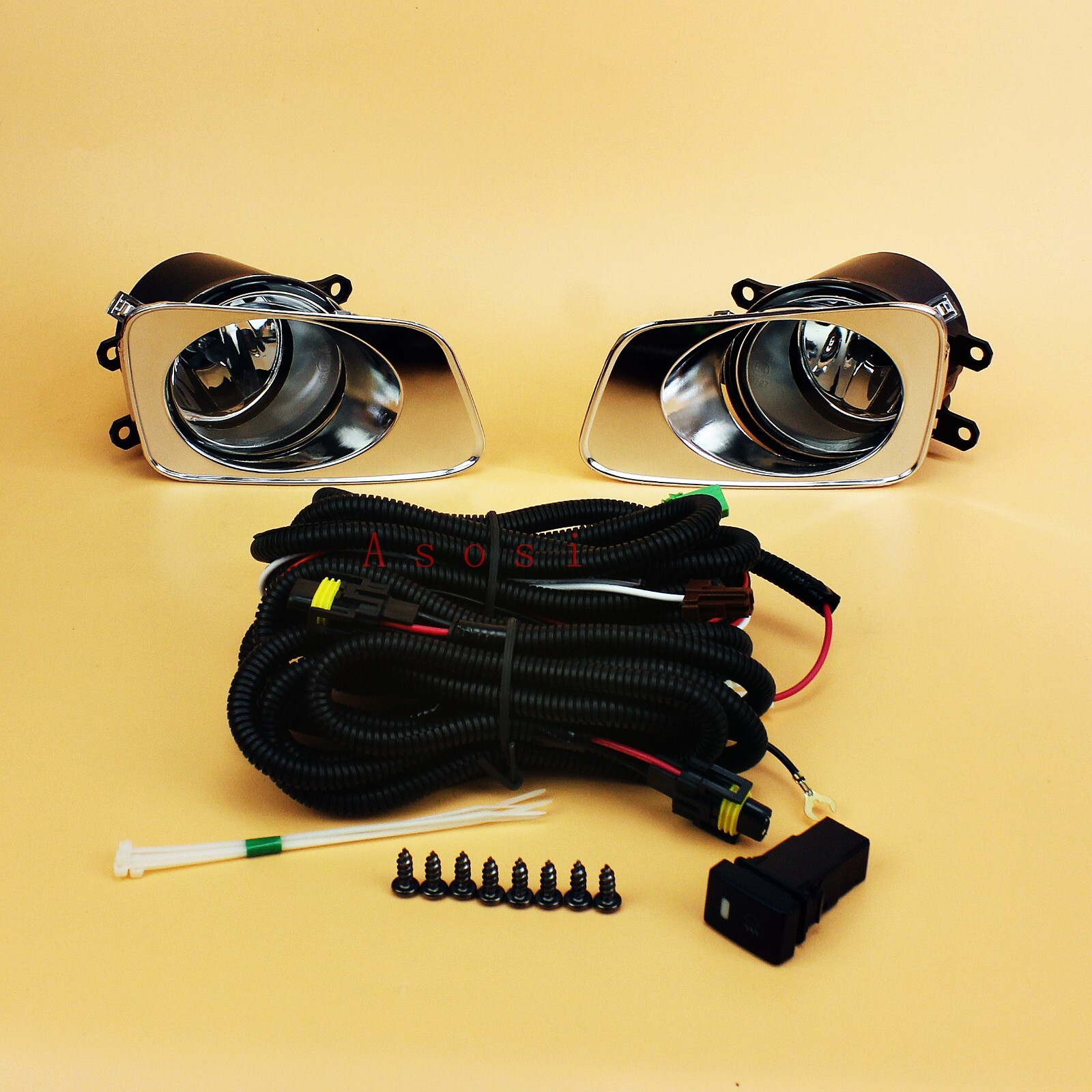 Fog Light Kit For Toyota Axio / Fielder 2007 Driving Lamp w/Bulb Chrome ...