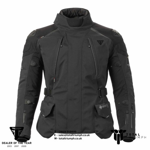 GENUINE Triumph Motorcycles Alder 2 GTX Pro Waterproof Black Textile ...