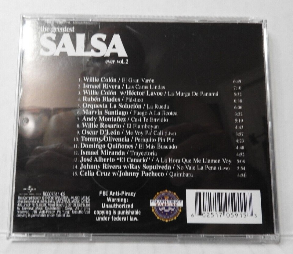 THE GREATEST SALSA EVER (VARIOUS) VOL.2 2006 (UNIVERSAL) SALSA CD EX/EX ...