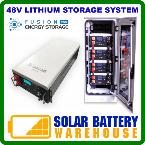 48V FUSION LITHIUM SOLAR OFF GRID BATTERY BANK FES-512 100ah Amp Hour ...