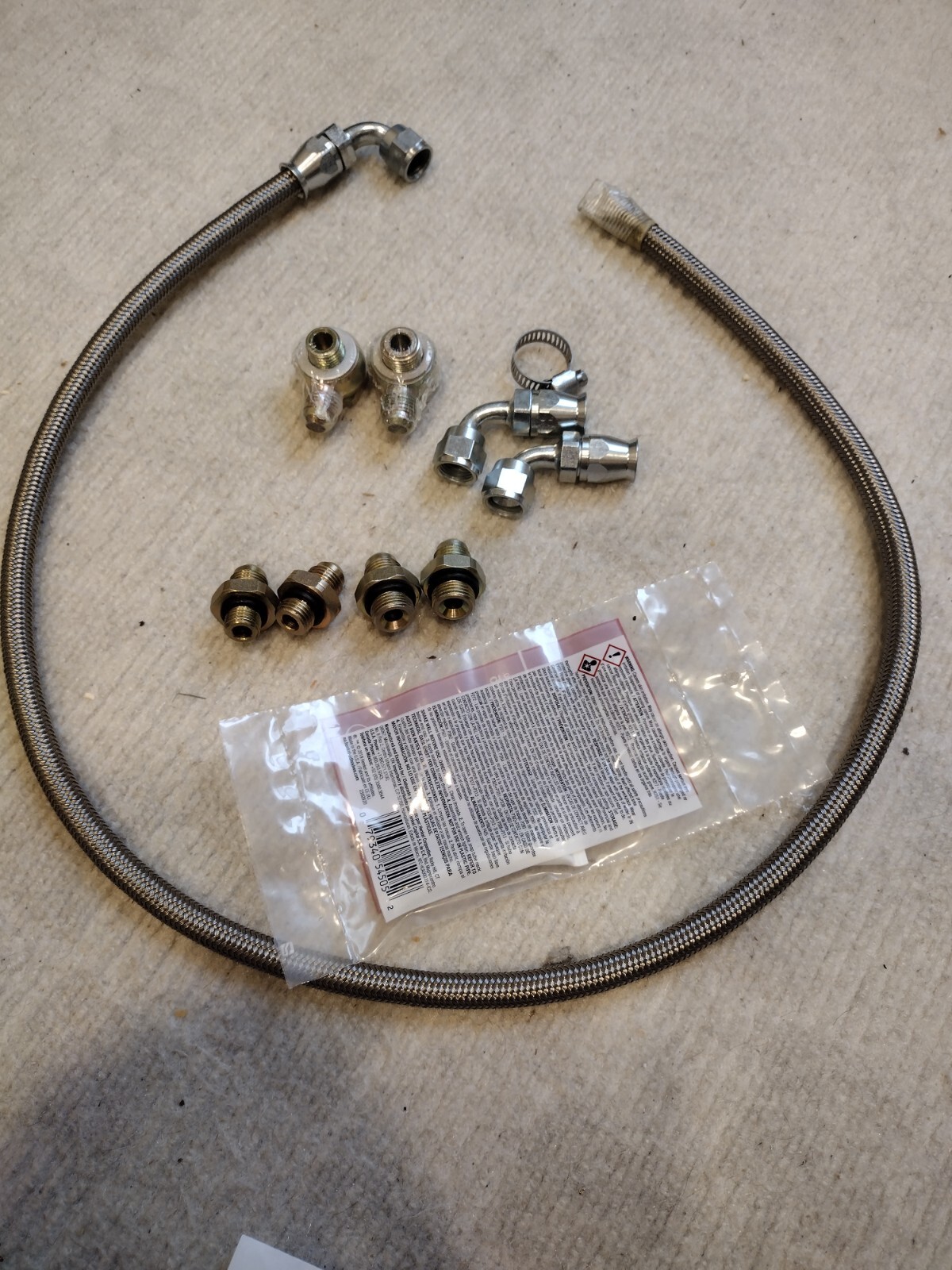 Heidts Power Steering Hose Braided Stainless -6 AN 3.0 ft. Length GM ...