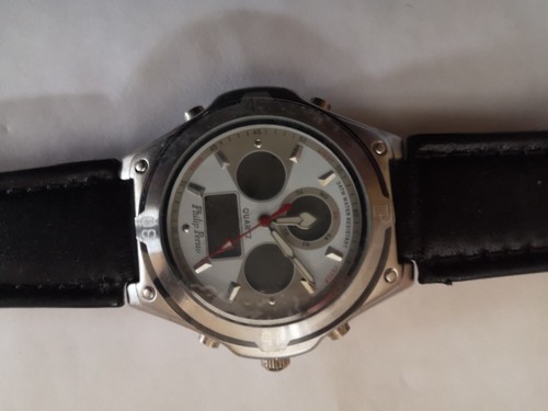 Monte homme Philip PERSIO neuve. Chronographe, étanche 3 ATM, bracelet cuir. | eBay