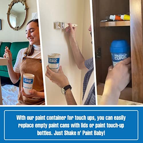 Touch Up Cup Empty Plastic Paint Storage Containers with Lids for ...