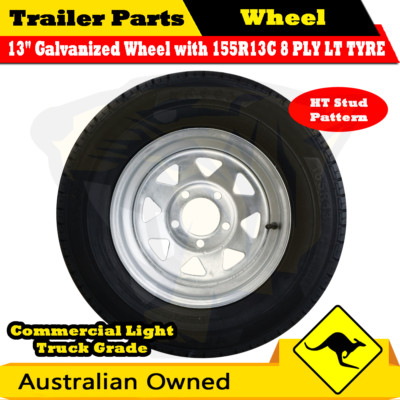 155R13C 8 PLY 13 inch Sunraysia Gal Wheel Rim & Tyre (HT Stud Pattern ...