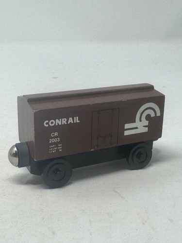 2003 Whittle Shortline Wooden Brown Railroad 3" Conrail Boxcar Train ...