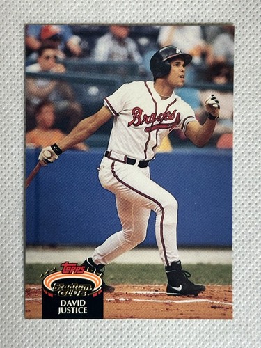 1992 Topps Stadium Club David Dave Justice #182 Baseball Card Atlanta ...