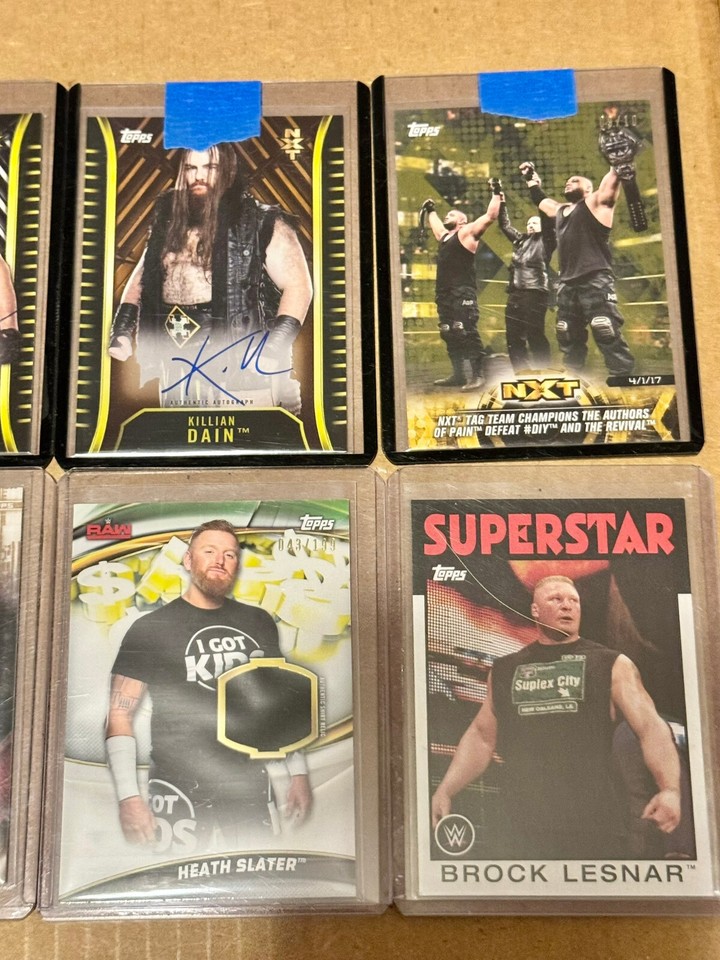 Wrestling Card Lot 8 Cards Numbered, Rookies, Relics and Autos #20 WWE ...