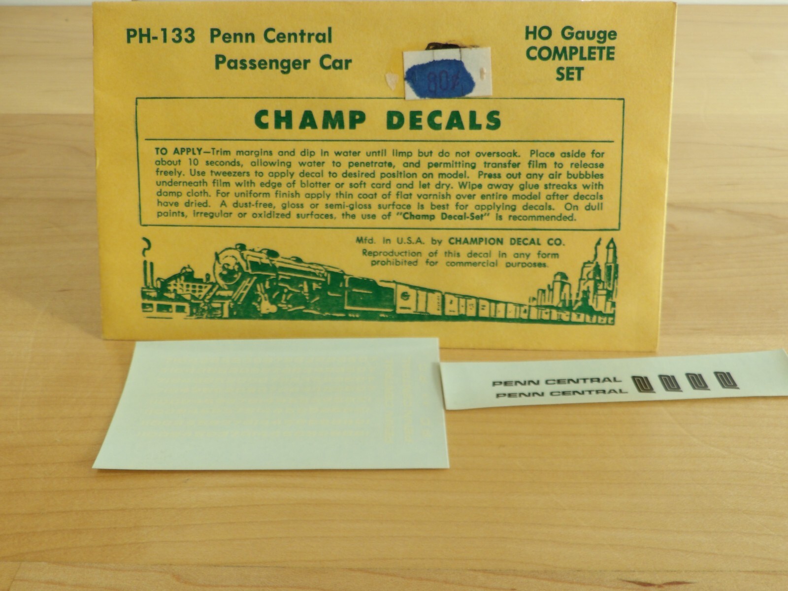 Champ Decals HO PH-133 Penn Central Passenger Car | eBay