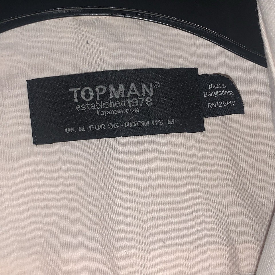 TOPMAN MEDIUM PALE PINK SHORT SLEEVED SHIRT - NEVER WORN | eBay UK