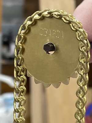 1 BRASS LADDER CHAIN SPROCKET 20 TEETH 1A PITCH- .185" LINK PITCH 65 ...