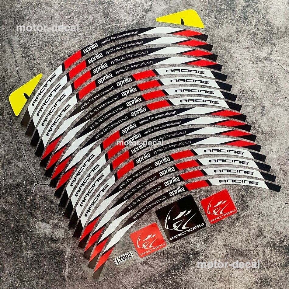 Motorcycle 17" Wheel Hub Rim Stripes Decal Reflective Sticker for ...
