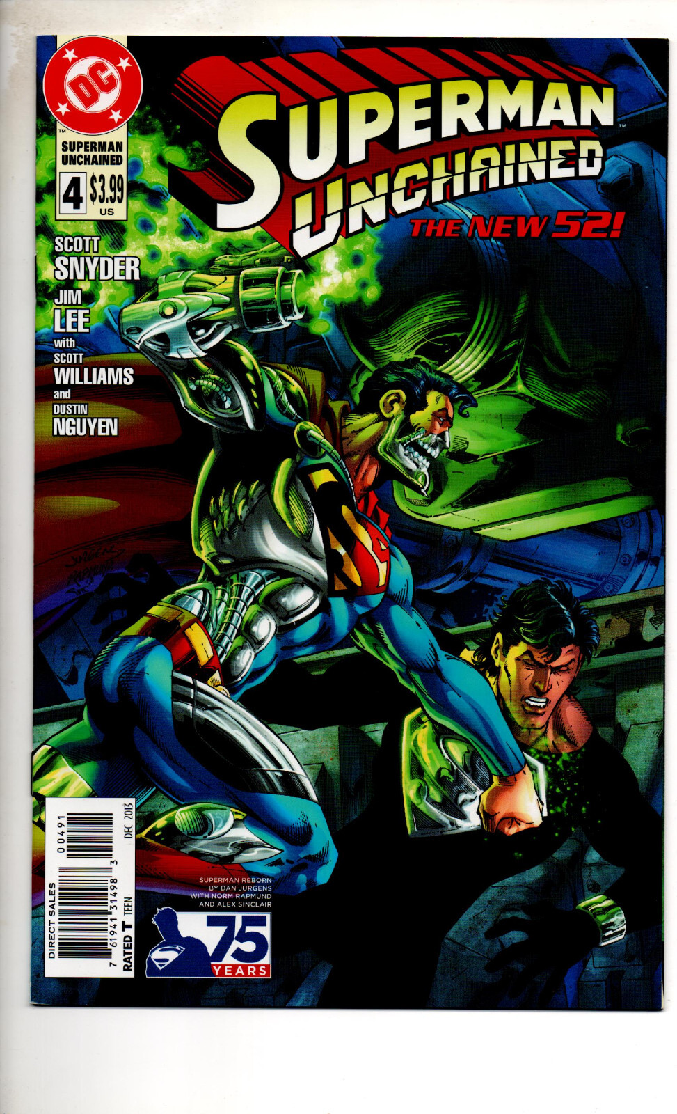 SUPERMAN UNCHAINED #4 (2013) Jurgens VARIANT 1:25 Jim Lee Scott Snyder ...