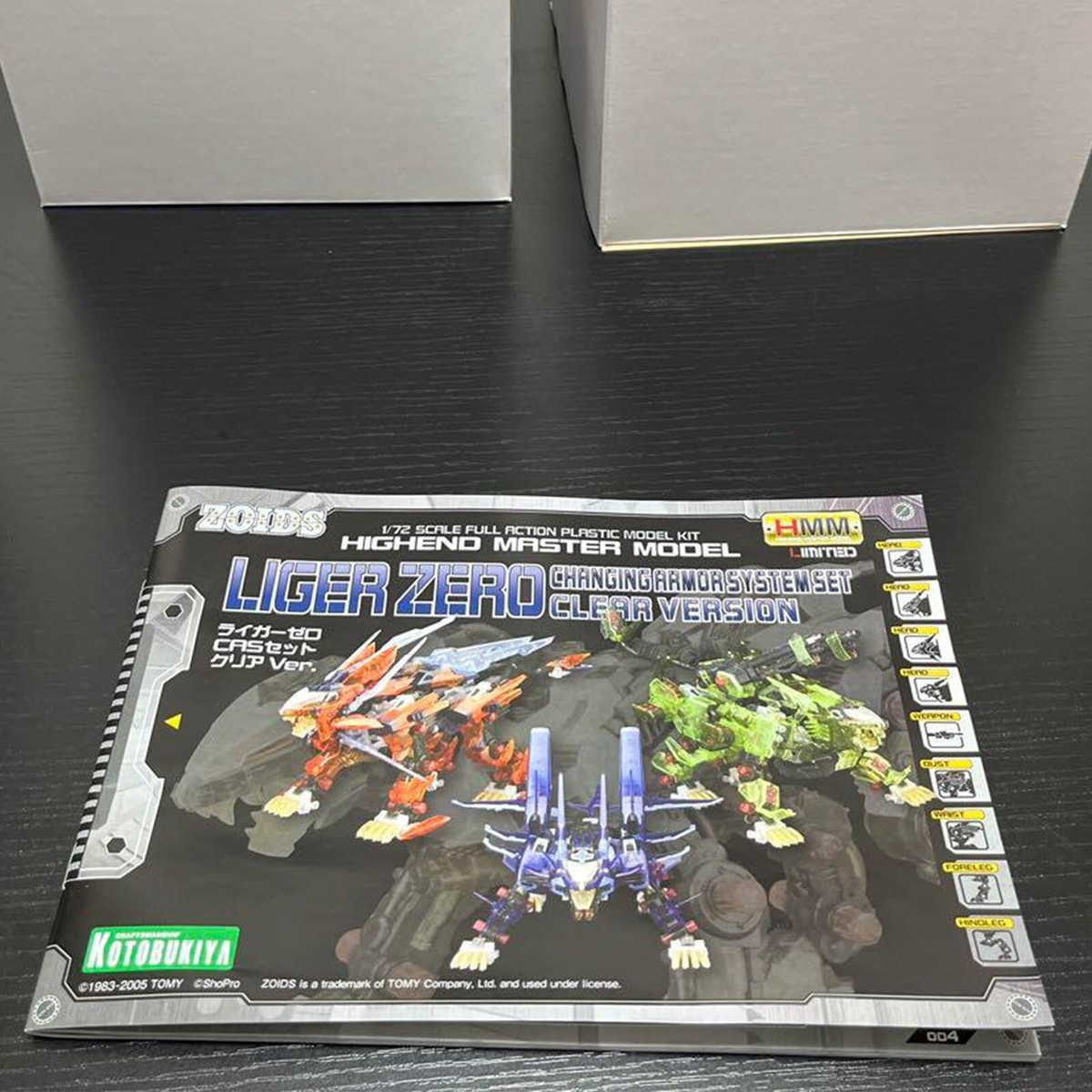 KOTOBUKIYA Limited ZOIDS LIGER ZERO CAS SET CLEAR VERSION KOTOBUKIYA Limited ZOIDS LIGER ZERO CAS SET CLEAR VERSION