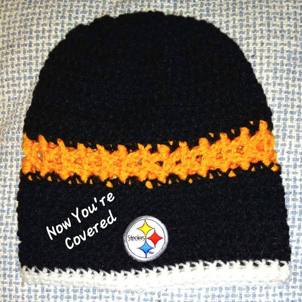 NEW Pittsburgh Steelers NFL Football Black w/ Gold Knit Beanie Stocking ...