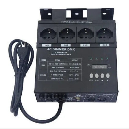 4 Channel LED Controller Digital DMX Dimmer Pack Remote Control for ...
