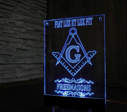 Masonic Mason Symbol RGB LED Night Light Lamp with VIDEO ! | eBay