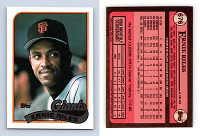 Ernie Riles - Giants #676 Topps 1989 Baseball Trading Card | eBay