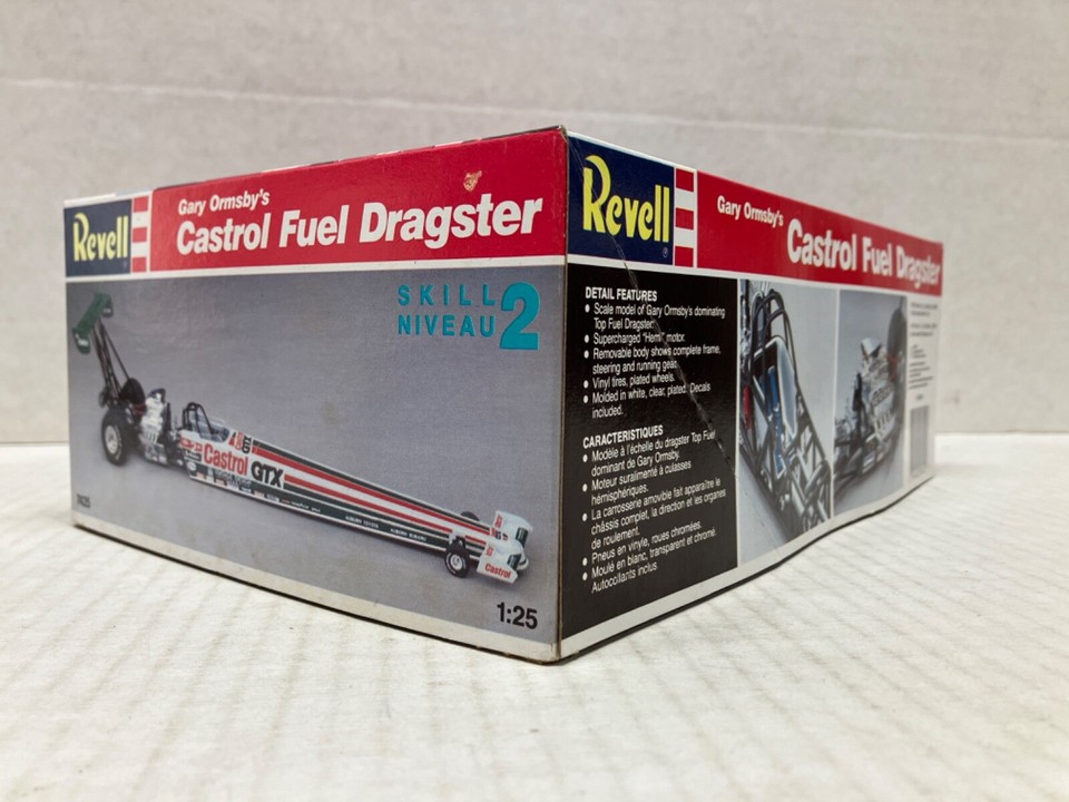 VINTAGE REVELL 1/25 SCALE GARY ORMSBY'S CASTROL FUEL DRAGSTER MODEL KIT ...