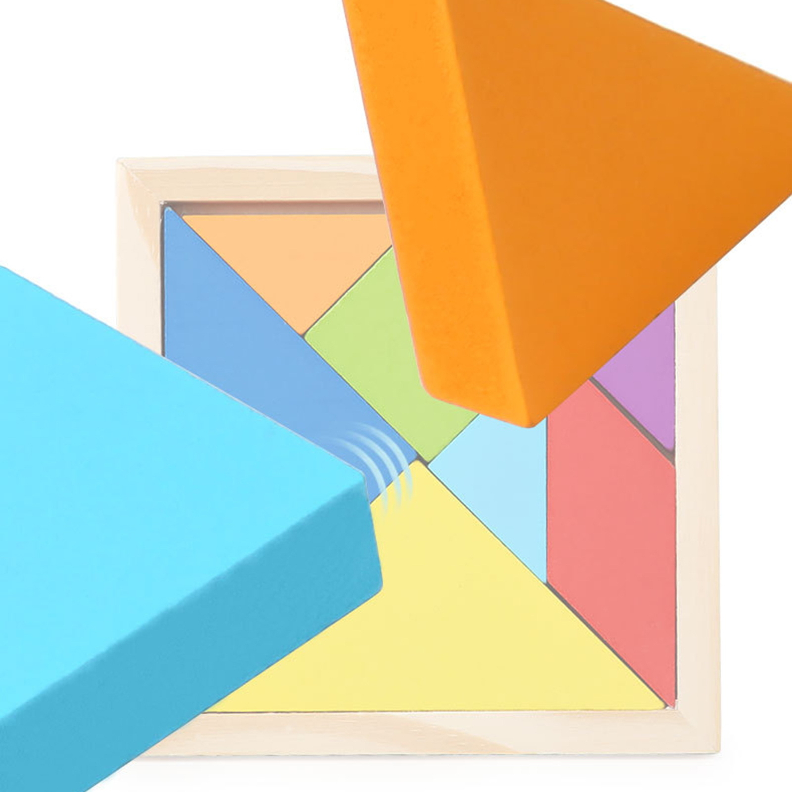 Educational Toy Funny Shape Cognition Tangram Board Kids Puzzle ...