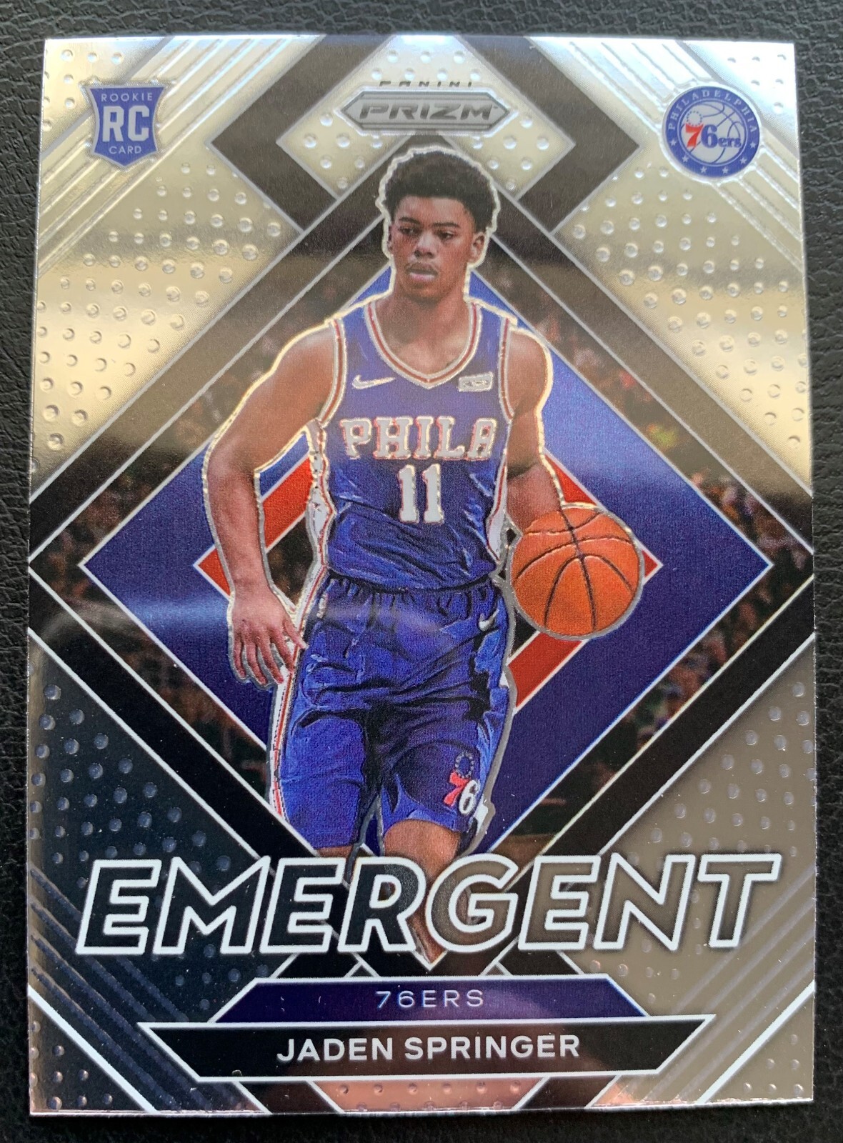 2021-22 PANINI PRIZM JADEN SPRINGER PHILADELPHIA 76ERS RC #26 EMERGENT ...
