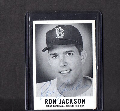1959 SPORTS NOVELTIES CARD SIGNED IP AUTO RON JACKSON BOSTON RED SOX ...