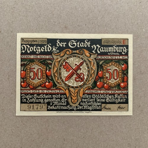 Germany Notgeld Banknote. Era Between WW1 WWI & WW2 WWII German ...
