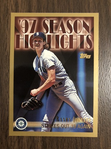 Randy Johnson 1998 Topps #265 Season Highlights Seattle Mariners Card ...