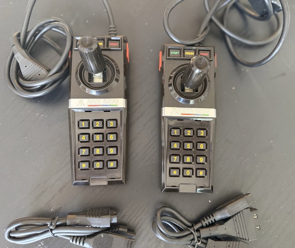 Atari 5200 Black Silver Console Controllers Power Adapter RF Switch | eBay