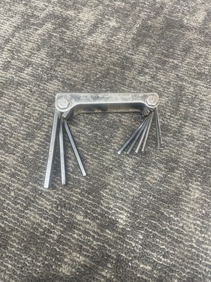 Vintage EKLIND Folding Hex Key Set SAE No.91 USA Allen Wrench 9 Sizes ...
