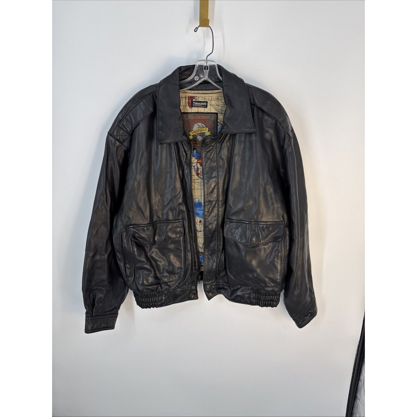 Wilsons Adventure Bound Black Leather Bomber Jacket w… - Gem
