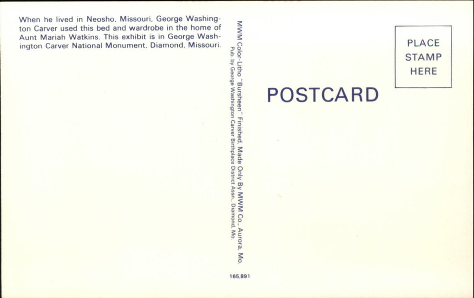 Diamond Missouri ~ George Washington Carver Natl Monument ~ bed ...