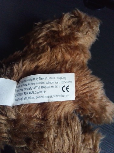 Vintage 1999 Little Teddy Left Behind Bear 7" Brown Stuffed Plush Plaid ...