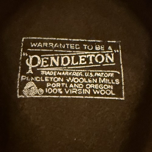 Pendleton 100% Wool Hat Cap Brown Felt Band Made in USA Cowboy Vintage ...