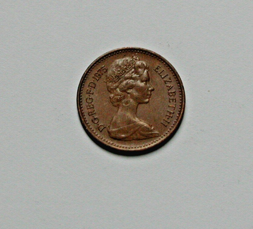 1975 UK (British) Elizabeth II Coin - Half Penny (1/2p) - brown | eBay