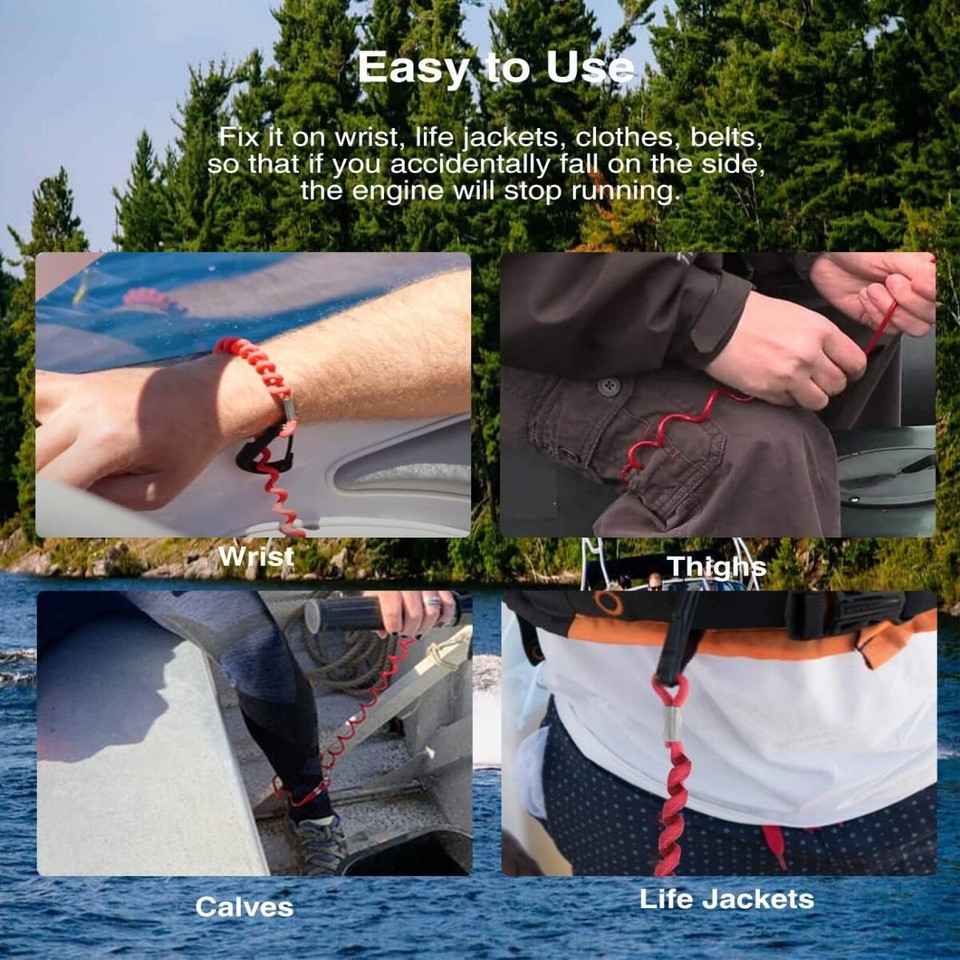 Boat Kill Switch Safety Lanyard for Mercruiser Mercury Outboard Motor ...